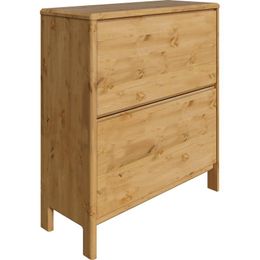 OTTO home Schuhschrank &raquo;Luven&laquo; FSC zertifiziertes Massivholz, mit 2 Klappen beige Massivholz natur, B/H/T: 82cm x 92cm x 34cm, Komplettausf&uuml;hrung