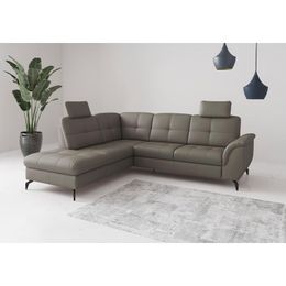 Sit & More sit&more Ecksofa &raquo;Zora&laquo; B/H/T: 212cm, NaturLEDER , Ottomane links,mit Bett,mit Bettkasten