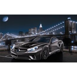papermoon Fototapete &raquo;Manhatten Car II&laquo; glatt bunt Vlies B/L: 4m x 2,6m, Bahnen: 8 Stk.