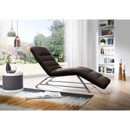 W.Schillig Relaxliege &raquo;daily dreams bequem und elegant, B/T 75/170cm&laquo; Funktionsliege wahlweise mit Motor, Gestell Chrom, Breite 75 cm braun Longlife 