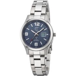ETT Damen ETT Funkuhr &raquo;Gobi Lady&laquo; Armbanduhr, Damenuhr, Solar, Datum, Edelstahlarmband silber Einheitsgr&ouml;&szlig;e