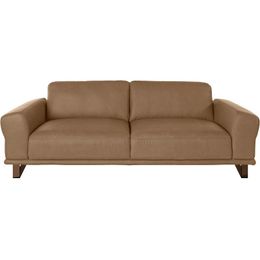 W.Schillig 2,5-Sitzer &raquo;montanaa&laquo; mit Metallkufen in Bronze pulverbeschichtet, Breite 232 cm braun B/H/T: 232cm x 78cm x 94cm, Longlife Xtra-Leder Z69