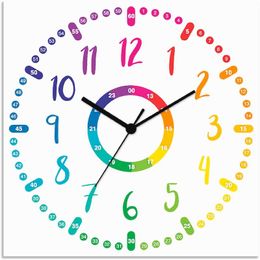 Artland Wanduhr &raquo;Kinderuhr - bunt&laquo; wahlweise mit Quarz- oder Funkuhrwerk, lautlos ohne Tickger&auml;usche bunt B/H/T: 30cm x 30cm x 0,3cm, Funkuhr