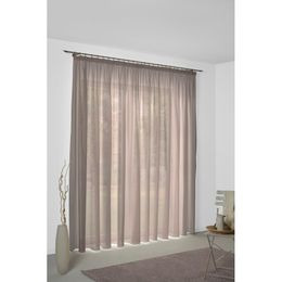 WIRTH Vorhang &raquo;Sunday&laquo; Kr&auml;uselband 1 Stk. tlg. nach Ma&szlig; braun Jacquard, Baumwolle, Polyester 285cm, Kr&auml;uselband, 142cm