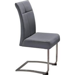 OTTO home Freischwinger &raquo;Rab&laquo; (Set) 2 Stk.Bezug in verschiedenen Qualit&auml;ten, maximale Belastbarkeit 120 kg grau Polyester B/H/T: 44cm x 98,5cm x 57cm,