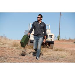 Arizona Herren Longsleeve, grau, Gr. L, meliert, Single Jersey, Obermaterial: 100% Baumwolle. Besatz: 100% Baumwolle. &Auml;rmel: 100% Baumwolle, Shirts,