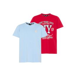 H.I.S. H.I.S Jungen T-Shirt &raquo;2er Pack Shirts mit HIS-Logos f&uuml;r Jungen&laquo; Packung, 2, modischer Stil, Kurzarm, mit Logodruck, aus Baumwolle, f&uuml;r Jungen bunt 164