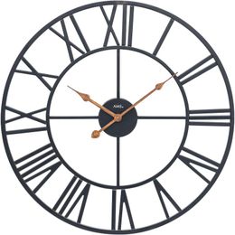 AMS Unisex AMS Wanduhr Quarzuhr,Wohnzimmer,Esszimmer,K&uuml;che,Arbeitszimmer,B&uuml;ro,Flur schwarz &Oslash; 50cm
