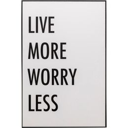 KARE Bild mit Rahmen &raquo;Gerahmtes Bild Big Live More&laquo; Set, 2, 2 Stk. tlg. MDF, Papier B/H/T: 40cm x 60cm x 3cm, Hochformat, 2 Stk.