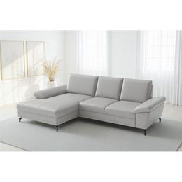 Sit & More sit&more Ecksofa &raquo;Chelsea L-Form, B: 264 cm, Leder, inkl. Sitztiefen-&Armteilverstellung&laquo; optional mit Schlaffunktion und Bettkasten B/H/T: 264cm x 