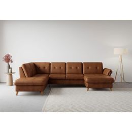 Sit & More sit&more Wohnlandschaft &raquo;G&ouml;teborg&laquo; inkl. Sitztiefenverstellung, wahlweise mit Bettfunktion & Bettkasten braun B/H/T: 327cm x 90cm x 226cm, Luxus-