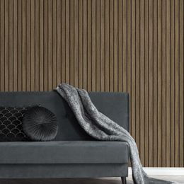 Vliestapete &raquo;Holz Effekt Gestreift&laquo; Holz texturiert Design Tapeten beige Vlies B/L: 0,52m x 10m, Rollen: 1