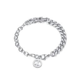 Firetti Edelstahlarmband &raquo;Schmuck Geschenk Peace, Frieden&laquo; silber 20cm, Edelstahl