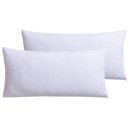 f.a.n. fan Microfaserkissen &raquo;Kissenparade&laquo; 2 Stk. tlg. Allround-Kissen im Spar-Set wei&szlig; Bezug: 100% Baumwolle. F&uuml;llung: 100% Polyester B/H/L: 40cm x 80cm, 