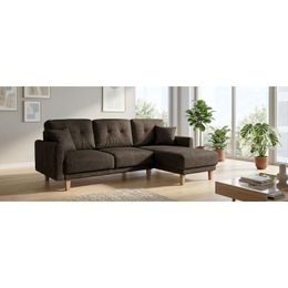 OTTO home Ecksofa &raquo;TRIPLO optionale Schlafsofa mit Bettkasten, Ma&szlig;e B/T/H: 234/164/89 cm&laquo; L-Form wahlweise mit Bettfunktion - Liegefl&auml;che 132x210 cm 