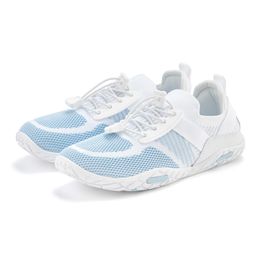 Lascana Damen Sneaker "Slip-On-Sneaker, Sommer Sneaker", Gr. 39, blau, Obermaterial: 50% Lederimitat, 50% Textilmaterial. Decksohle: 100%