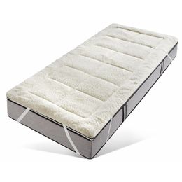 Ribeco Matratzenauflage &raquo;Luise, in Lammfloor Optik, 90x200 cm und weitere Gr&ouml;&szlig;en&laquo; Auflage beidseitig f&uuml;r Sommer und Winter nutzbar, waschbar bis 60&deg;C 