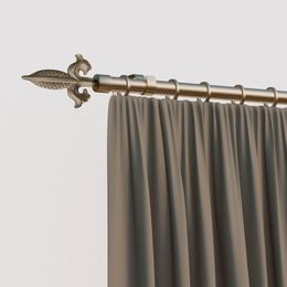 Indeko Gardinenstange &raquo;Genua&laquo; &Oslash; 16 mm 1 l&auml;ufig-l&auml;ufig Wunschma&szlig;l&auml;nge silber Eisen B/L: 290cm &Oslash; 16mm, 1 Stk., 1 l&auml;ufig