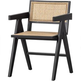 Woood Esszimmerstuhl &raquo;Gunn mit Kiefernholz und Rattangeflecht B 54 x T 54 x H 80 cm&laquo; () Kiefernholz mit Rattangeflecht, behandeltes Holz f&uuml;r lange 