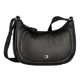 Tom Tailor Denim Damen Tom Tailor Denim Umh&auml;ngetasche &raquo;Maye&laquo; besondes soft wattiertes Lederimitat mit sportlichem Gewebeband schwarz B/H/T: 30,5cm x 