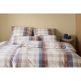 Elegante Bettw&auml;sche &raquo;Glasgow&laquo; 2 Stk. angenehmes Hautgef&uuml;hl bunt Flanell, Obermaterial: 100% Baumwolle B/L: 135cm x 200cm, 1 Stk., 1 Stk., Flanell, B/L: 80cm x 