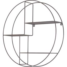 HOFMANN LIVING AND MORE Wandregal grau Metall B/H/T: 50cm x 50cm x 12cm, 3 Stk.