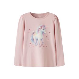 Name It Shirt 'NMFKimia' M&auml;dchen Gr&ouml;&szlig;e 110 hellblau / rosa / magenta / offwhite