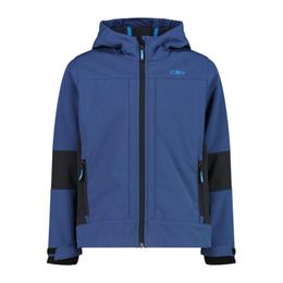 CMP Jungen CMP Softshelljacke &raquo;KID SOFTSHELL JACKET FIX HOOD&laquo; mit Kapuze wasserabweisend, windabweisend, mit Rei&szlig;verschlusstaschen blau 152