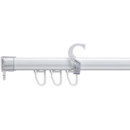 Liedeco U-Schiene &raquo;U-STORELAU01GS&laquo; 1 l&auml;ufig-l&auml;ufig Fixma&szlig; wei&szlig; Metall B/L: 1,95cm x 110cm, 1 l&auml;ufig
