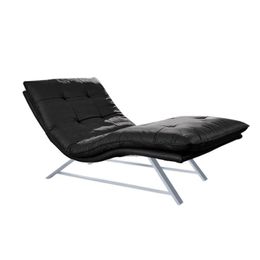 W.Schillig Relaxliege &raquo;daily dreams&laquo; in Waffelkissen-Optik, wahlweise mit Motor, Kufengestell, in 2 Breiten schwarz Longlife Xtra-Leder Z59: 
