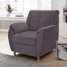 Sit & More sit&more Sessel &raquo;Sonoma&laquo; mit Federkern grau Struktur (100% Polyester);Luxus-Microfaser ALTARA NUBUCK (100% Polyester) Struktur, B/H/T: 95cm x 91cm x 