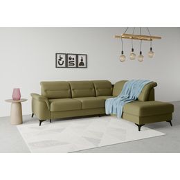 Sit & More sit&more Ecksofa &raquo;Sinatra L-Form&laquo; mit Ottomane, optional mit Kopfteilverstellung und Armteilfunktion gr&uuml;n 98% Polyester, 2% Polyamid B/H/T: 251cm x 