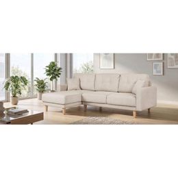 OTTO home Ecksofa &raquo;TRIPLO optionale Schlafsofa mit Bettkasten, Ma&szlig;e B/T/H: 234/164/89 cm&laquo; L-Form wahlweise mit Bettfunktion - Liegefl&auml;che 132x210 cm 