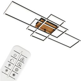 Briloner Leuchten LED Deckenleuchte &raquo;3156018 FRAME&laquo; LED-Modul Kaltwei&szlig; Neutralwei&szlig; Warmwei&szlig; Deckenlampe, 104x42x10cm, Chrom, 55W, Wohnzimmer, Schlafzimmer, K&uuml;che 