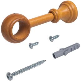 Liedeco Tr&auml;ger &raquo;Th&uuml;ringen&laquo; f&uuml;r Gardinenstangen &Oslash; 28 mm braun L: 12,5cm