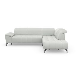 Sit & More sit&more Ecksofa &raquo;Cool L-Form&laquo; wahlweise mit Kopfteilverstellung und Vorziehsitz motorisch grau B/H/T: 272cm x 79cm x 220cm, Chenille, Ottomane rechts