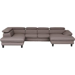 OTTO home Wohnlandschaft &raquo;Pilot U-Form&laquo; mit Kopfteilverstellung, wahlweise mit Schlaffunktion & Bettkasten B/H/T: 331cm x 108cm, Kunstleder SOFTLUX , 
