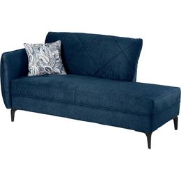 Jockenh&ouml;fer Recamiere &raquo;Novara, B: 165 cm&laquo; mit attraktiver Steppung, Rauten-Biesenn&auml;hte & Zierkissen blau Korpus: 100% Polyester;Zierkissen: 70% Polyester, 30% 