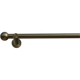 Indeko Gardinenstange &raquo;Colombes&laquo; 1 l&auml;ufig-l&auml;ufig Wunschma&szlig;l&auml;nge silber Eisen B/L: 410cm, 1 Stk., 1 l&auml;ufig