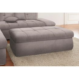 DOMO collection Hocker &raquo;NMORIC&laquo; mit Stauraumfach, auch in Cord grau Chenille (85% Polyester, 15% Acryl);Luxus-Microfaser (100% Polyester);Struktur ( 