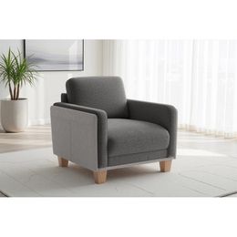 Sit & More sit&more Sessel &raquo;Concept&laquo; mit R&uuml;ckenkissen beige 100% Polyester Soft clean,mit Fu&szlig; Buche natur, B/H/T: 89cm x 84cm x 90cm