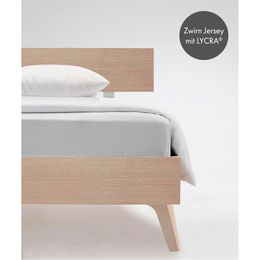 Fleuresse Spannbettlaken &raquo;Comfort&laquo; langlebig & b&uuml;gelfrei,Perfekte Passform durch POWER-STRETCH silber Jersey-Elasthan, Obermaterial: 96% Baumwolle, 4%