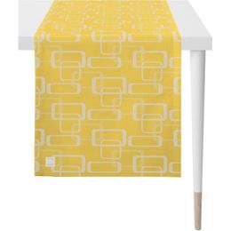 Apelt Tischl&auml;ufer &raquo;3966 Outdoor, Sommerdeko, Sommer&laquo; Jacquardgewebe gelb Polyester B/L: 46cm x 135cm, 1 Stk., rechteckig