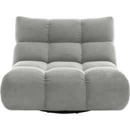 Home Affaire 1,5-Sitzer &raquo;Cozy Bubble, 360&deg; drehbarer Sessel, Breite 107 cm&laquo; mit eleganter Steppung, Rundumbezug & weicher Polsterung grau 95% 