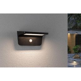 Paulmann LED Au&szlig;en-Wandleuchte &raquo;Cyrus&laquo; LED-Modul 1 Stk. Warmwei&szlig; LED-Modul grau 1, H: 10cm, 1 Stk.