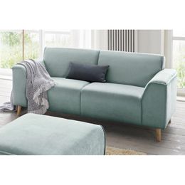 Home Affaire 2-Sitzer &raquo;Janek Scandic Design, elegant und zeitlos&laquo; mit Federkern und Keder in scandinavischem Design gr&uuml;n Struktur fein ( 100% 