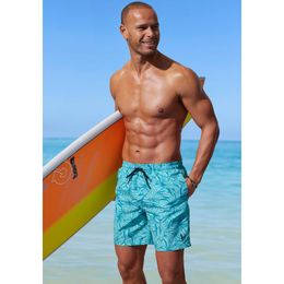 Bruno Banani Herren Badeshorts &raquo;Riley&laquo; mit Logodruck blau M (50), N-Gr