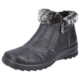 Rieker Damen Winterboots, Gr. 40, schwarz, Leder, Schuhe, mit Rieker-TEX-Membran