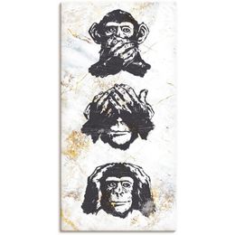 OTTO home Leinwandbild &raquo;Affen&laquo; Tiere 1 Stk. tlg. auf Holzrahmen gespannt schwarz Leinwand B/H/T: 50cm x 100cm, Leinwandbild Tiere Hochformat, 1 Stk.