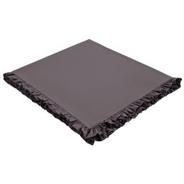 OTTO home Tagesdecke &raquo;Violetta, leichter &Uuml;berwurf mit R&uuml;schen, ohne F&uuml;llung&laquo; mit Volants, 100% Baumwolle, auch als Tischdecke verwendbar grau 